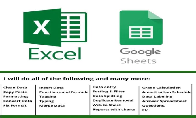 Excel, google sheet and graphic designing by Ek_raahi | Fiverr