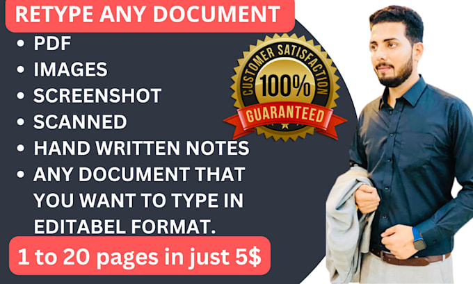 Do fast typewriting and retype any document to an editable format by ...