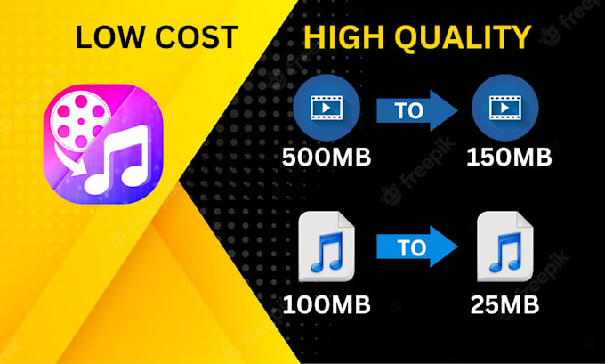 Compress or reduce audio and video file size and improve audio sound by ...