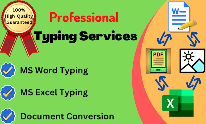 Do ms word, excel typing and document conversion by Farjana_misty | Fiverr
