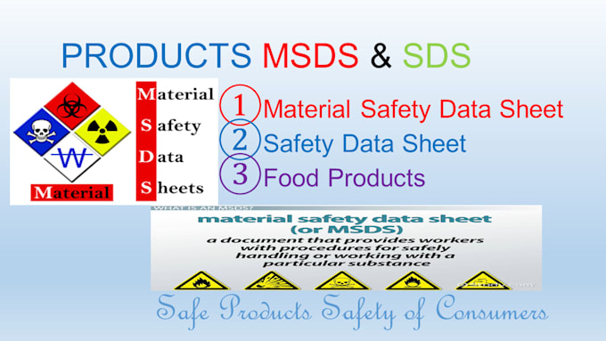 Develop safety data sheet and msds for food products by Passion389 | Fiverr