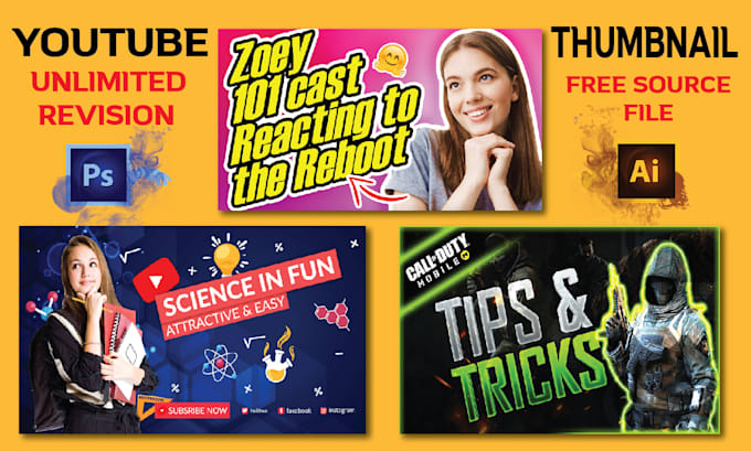 Design view boosting amazing youtube thumbnail by Imrangraphicx1 | Fiverr