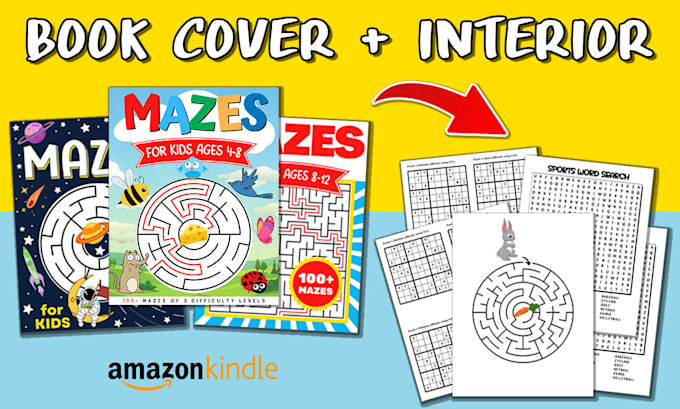 Create sudoku word search mazes puzzle book for amazon kdp by Hattout ...