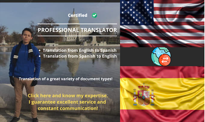 Professionally translate from english to spanish and vice versa by ...