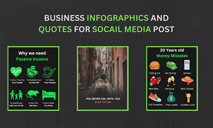 Design successful business infographics, quotes for instagram by V ...