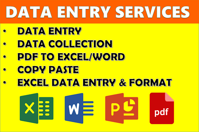 Do data entry, excel, scraping, typing, copy paste work by Ukortvkaraoke | Fiverr