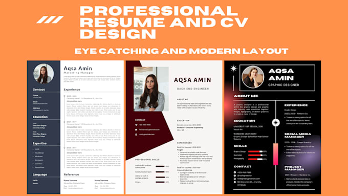 Do custom cv, resume writing and designs for you by Aqxa_amin786 | Fiverr