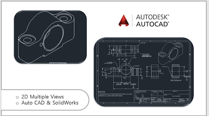 Do 2d engineering drawings using autocad and solidworks by Z_u_s_t | Fiverr