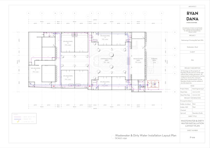 Draw a 2d mechanical, electrical and plumbing blueprint autocad by ...