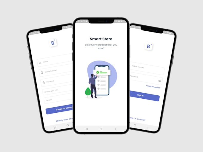 Build ios and android mobile app using flutter smart store by ...