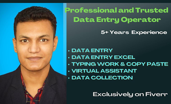 Do data entry, data typing, office data entry, copy paste, and data ...