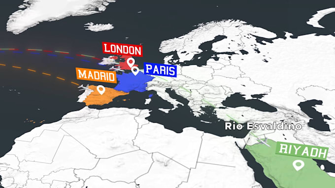 Create animated maps video for you by Rioesvaldino | Fiverr