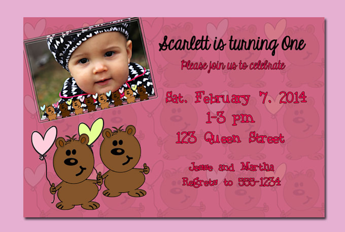 Create a custom invite by Mamarazzicanada | Fiverr Create a custom invite by Mamarazzicanada | Fiverr