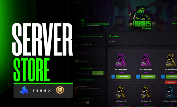 Create store for minecraft server by Jhordanpadilla | Fiverr