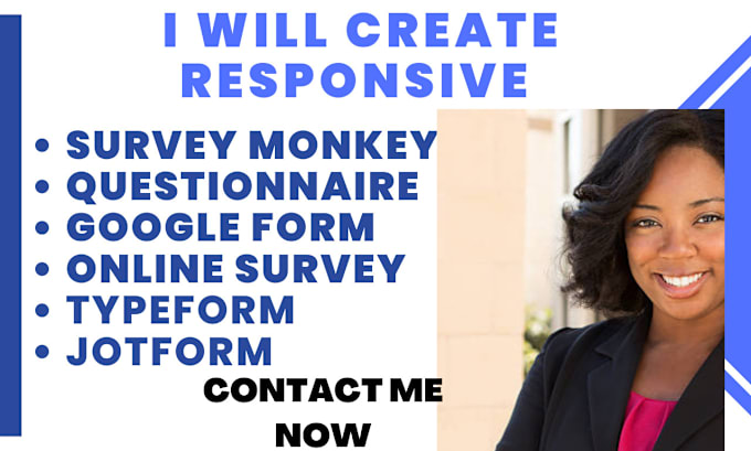 Create responsive online form survey questionnaire, google form, survey ...