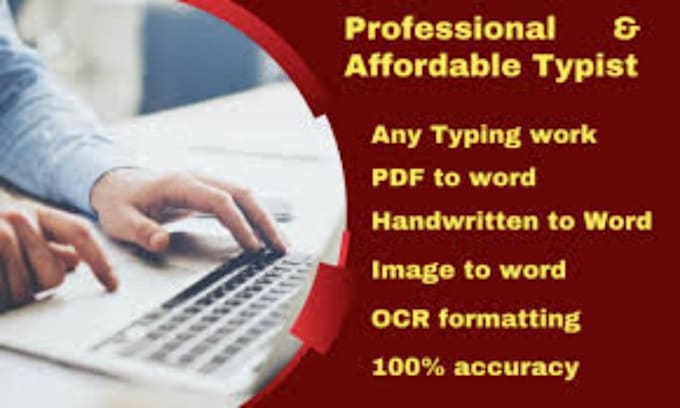 Do a very fast typing job 100 pages in one day by Emejimjoseph | Fiverr