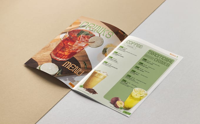 Design your own menu, brochure, flyer, profile by Molly998 | Fiverr