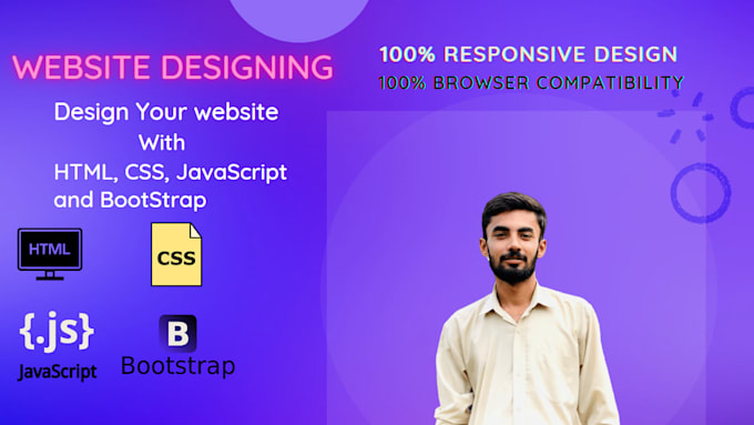 Create responsive web pages with html, css and bootstrap by Ranaahmad13122 | Fiverr