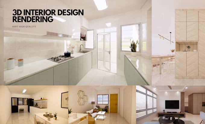 Do realistic 3d interior modelling and rendering by Furryfoxed | Fiverr