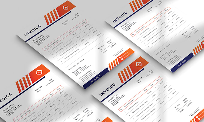 Design professional invoice for your business by Deewangraphics_ | Fiverr