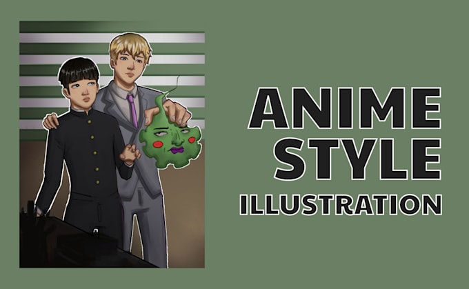 Draw human, pet, or character in warm anime style by Jefurih | Fiverr
