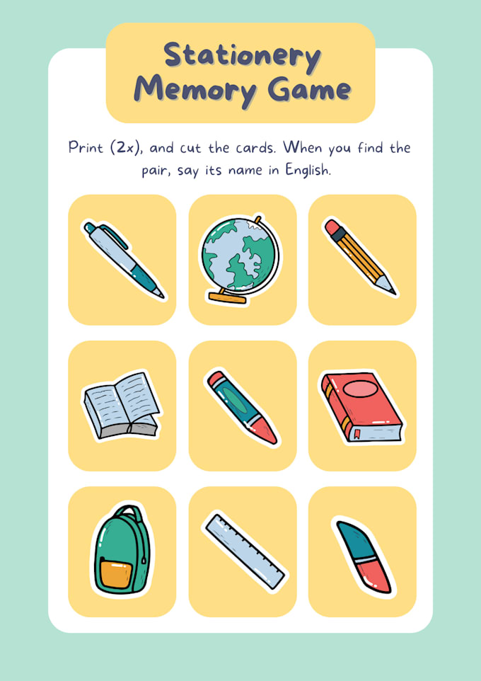 Design creative custom worksheets for kids by Lemossa | Fiverr