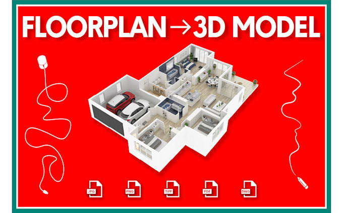 Do a 3d model from your 2d architectural drawing or sketch by Ensi ...