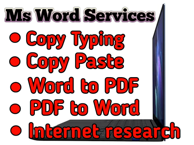 Do copy typing, copy paste, research, files conversion by Afsarali104 ...