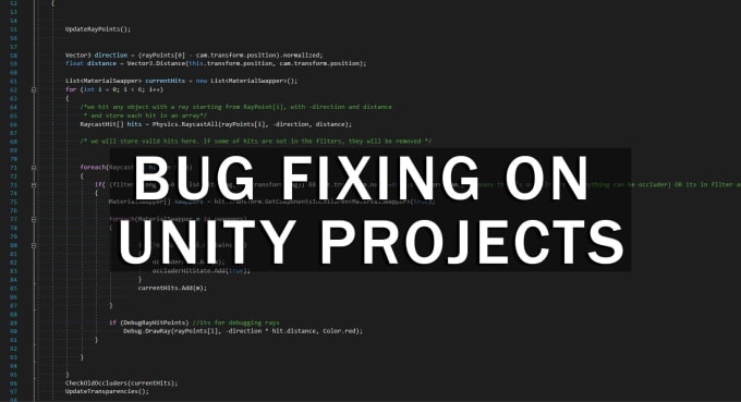 Fix bugs on your unity project by Kupcuk_ | Fiverr Fix bugs on your unity project by Kupcuk_ | Fiverr