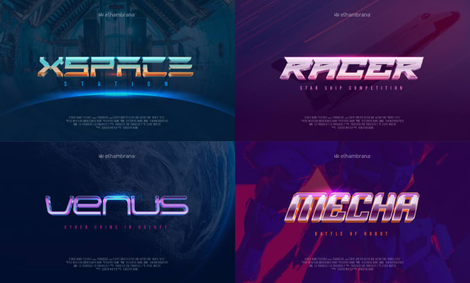 Create text effects logo for movies and gaming sci fi styles by ...