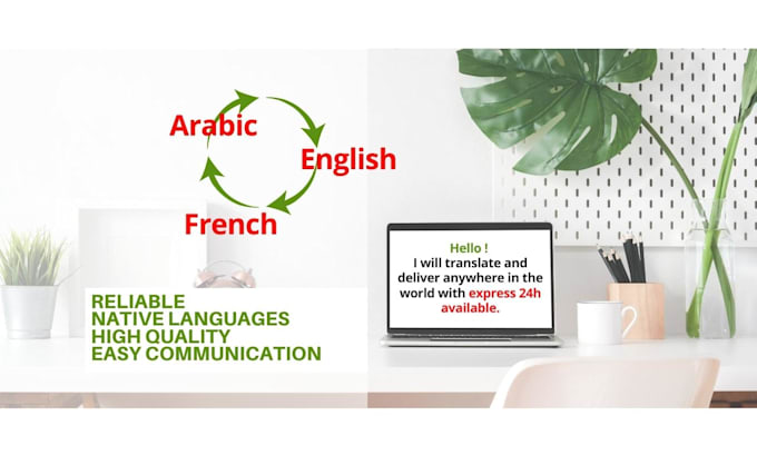Translate from and to arabic, english and french by Elizabethnajem | Fiverr