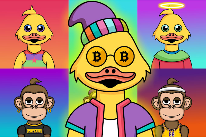 Draw cartoon nft 10k with metadata by Avivmuzi | Fiverr