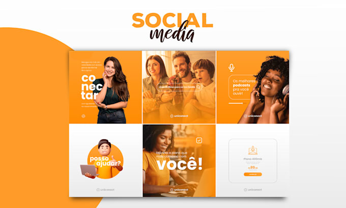 Create 30 unique social media posts designs for a whole month by ...