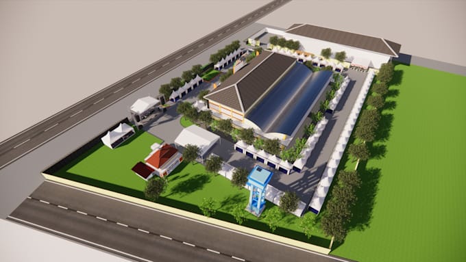 Make the best 3d models your event in sketchup by Hendrysan | Fiverr