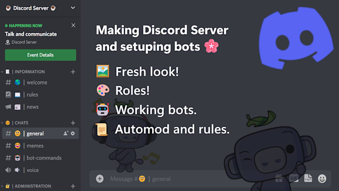 Make and setup discord server by Makslisen | Fiverr