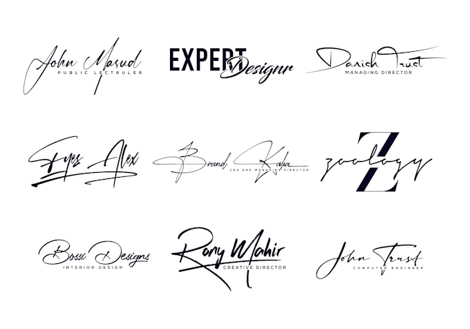 Design a luxury signature, handwritten, handwriting, cursive, startup ...