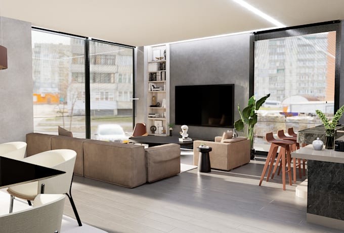 Create 3d model and render realistic interior by Deryasevilen | Fiverr