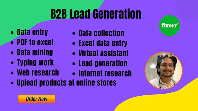 Do b2b, b2c lead generation for any industry and targeted list building by Dataentryshakir | Fiverr