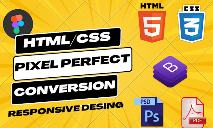 Convert figma, pdf or psd to responsive html conversion by ...