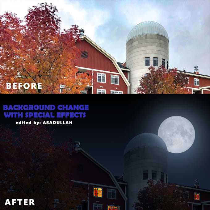 Do remove background , convert day into night effect by Asadullah004 ...