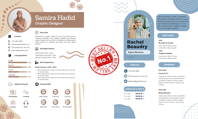 Design an eye catchy resume and cover letter by Monetization55 | Fiverr