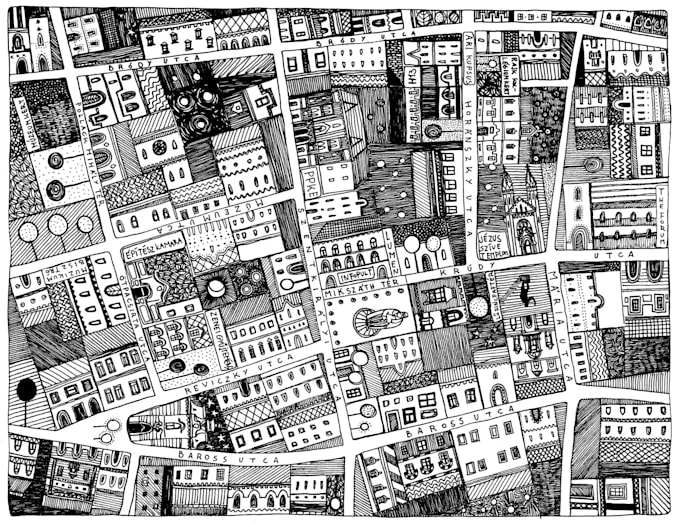 Create a unique hand drawn map design for you by Pirkoedes | Fiverr