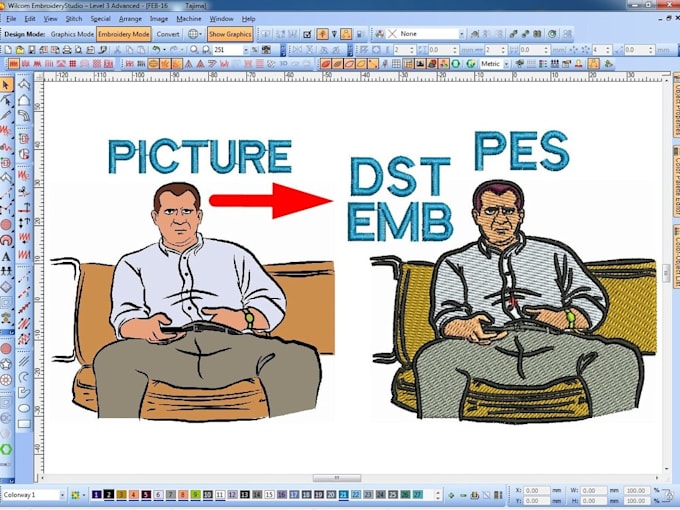 Digitize logo embroidery digitizing dst pes jef in 1 hr by Tarzinaemb ...