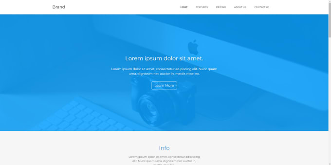 Make your front end website html, css, bootstrap by Quocthongnqt | Fiverr