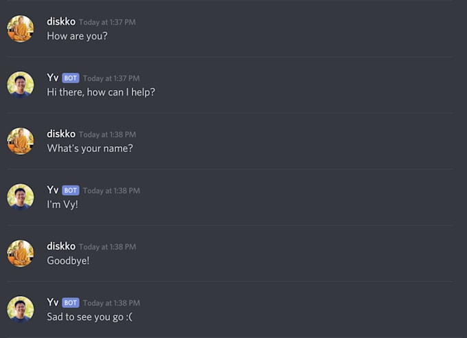 Code a discord chatbot by Jinduegbo | Fiverr
