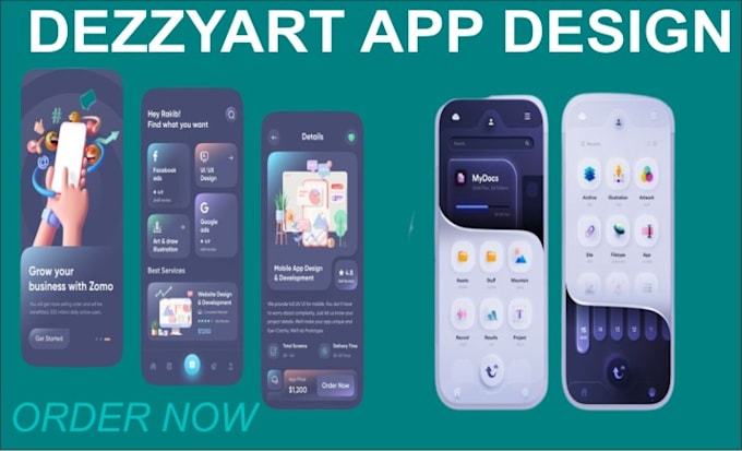 Design awesome app in ui ux design, play store, app store for you by ...