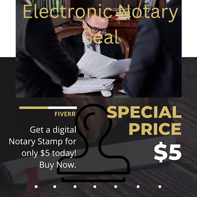 Create a usa digital notary stamp by Ladylyena2012 | Fiverr