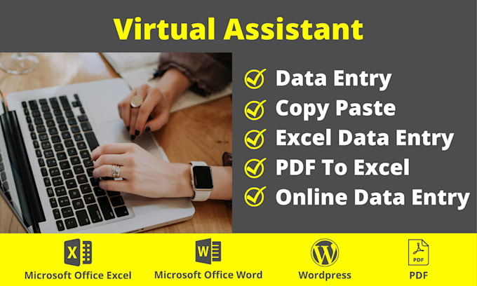 Do data entry and copy paste work as a virtual assistant by Nolimits24h | Fiverr