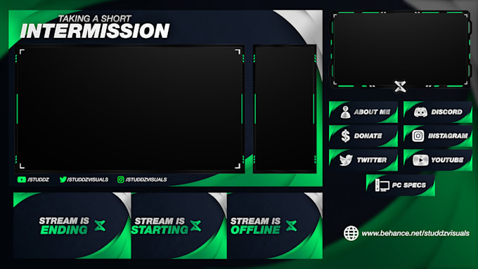 Create incredible streaming graphics for your channel by Studdz | Fiverr
