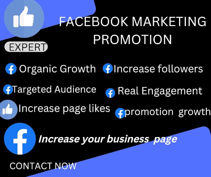 Do facebook page promotion and marketing organically by T_mark2614 | Fiverr